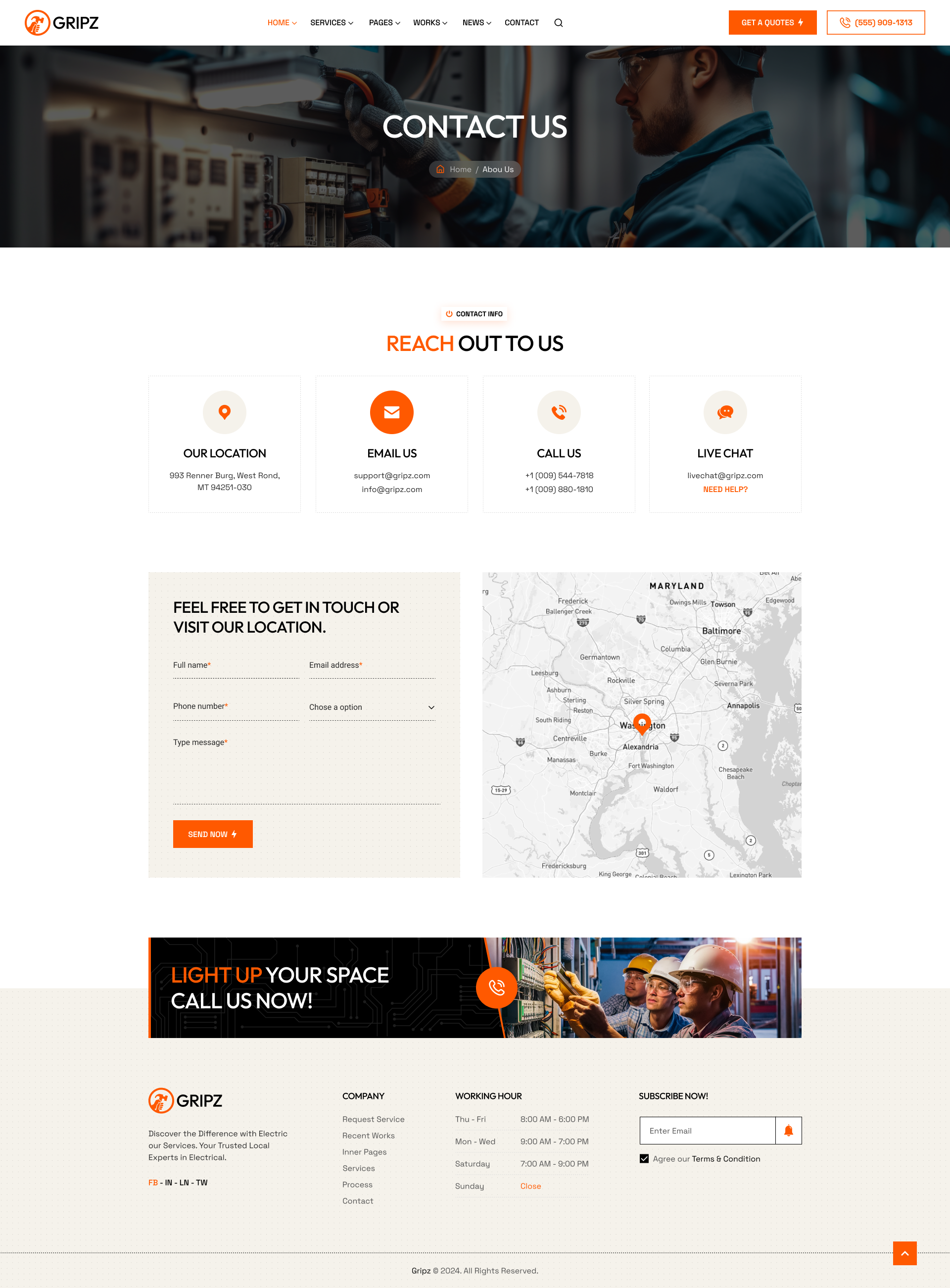 Gripz - Handyman Services Figma Template by Theme-Junction | ThemeForest