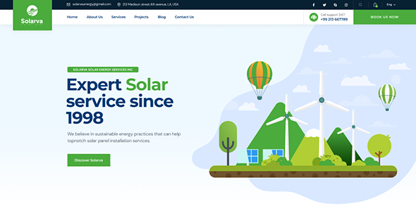 Solarva - Ecology & Solar Energy Theme by Case-Themes | ThemeForest