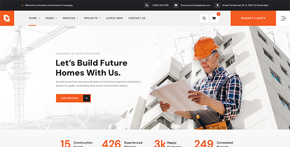 Graviton - Construction WordPress Theme by Bravis-Themes | ThemeForest