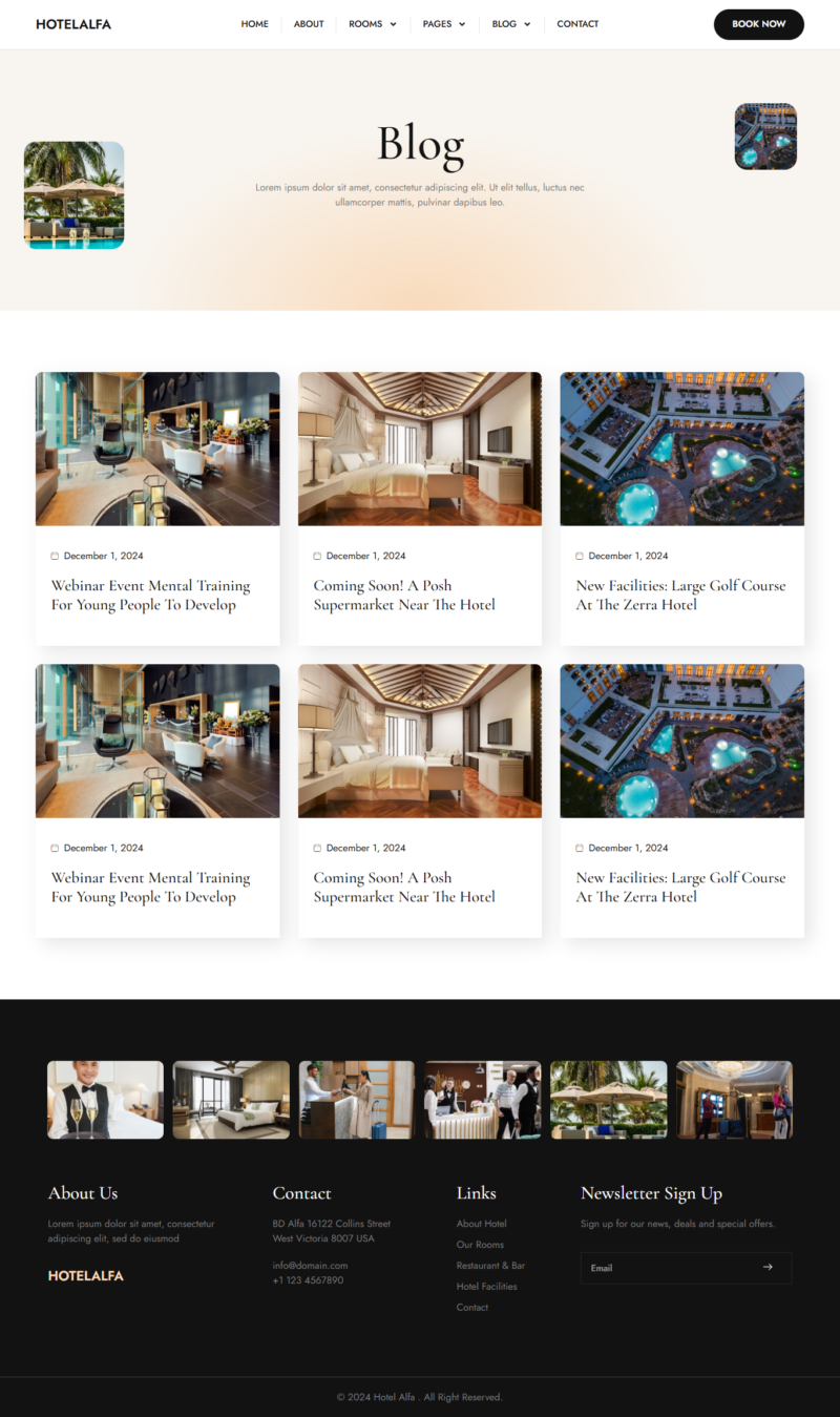 HotelAlfa - Luxury Hotel & Resort Elementor Pro Template Kit by Alfa_Themes