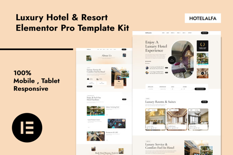 HotelAlfa - Luxury Hotel & Resort Elementor Pro Template Kit by Alfa_Themes