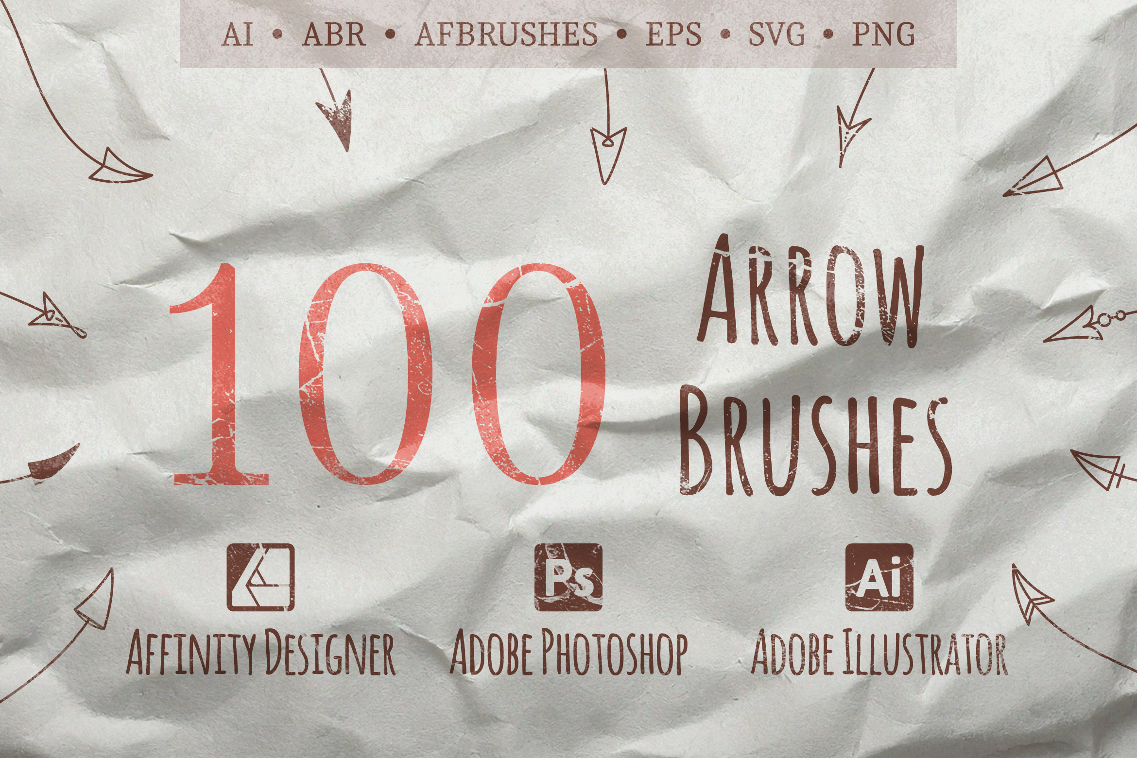 100 Stretchless Arrow Brushes, Add-ons | GraphicRiver