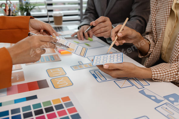 Process of creating an interface for a mobile app, user interface and ...