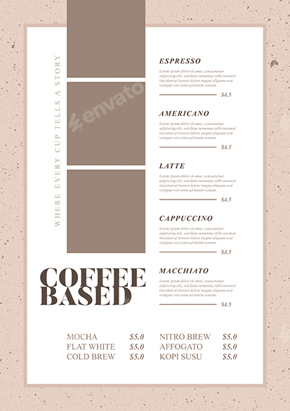 Coffee Menu, Print Templates | GraphicRiver