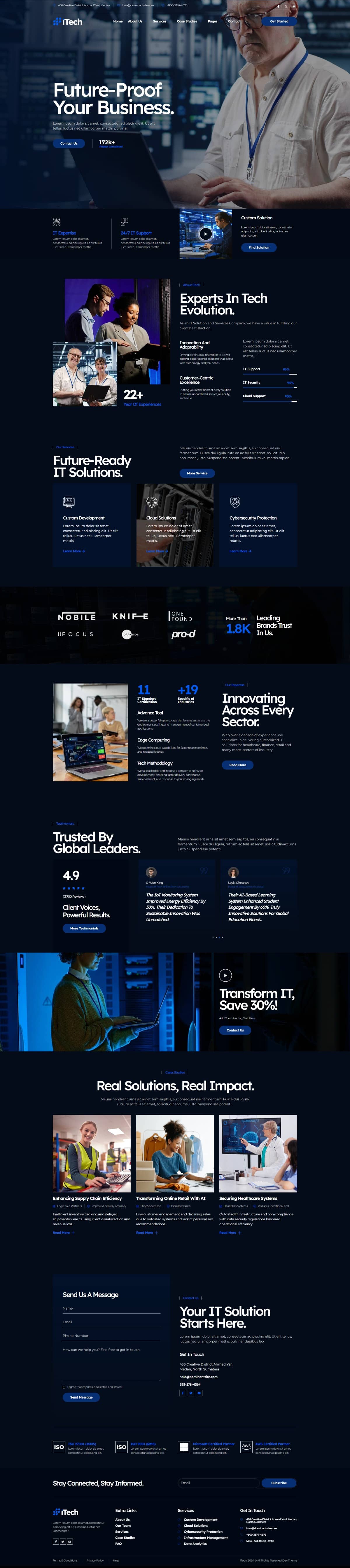 iTech - IT Solutions & Services Company Elementor Template Kit by Dex-Theme