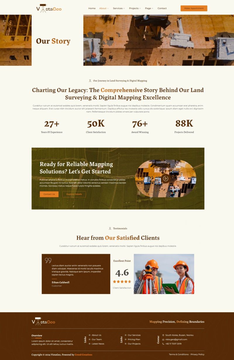 VistaGeo - Land Surveying & Digital Mapping Elementor Template Kit by ...