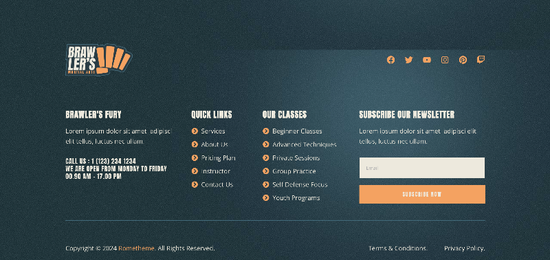 Brawlers - Martial Arts Elementor Template Kit by Rometheme | ThemeForest