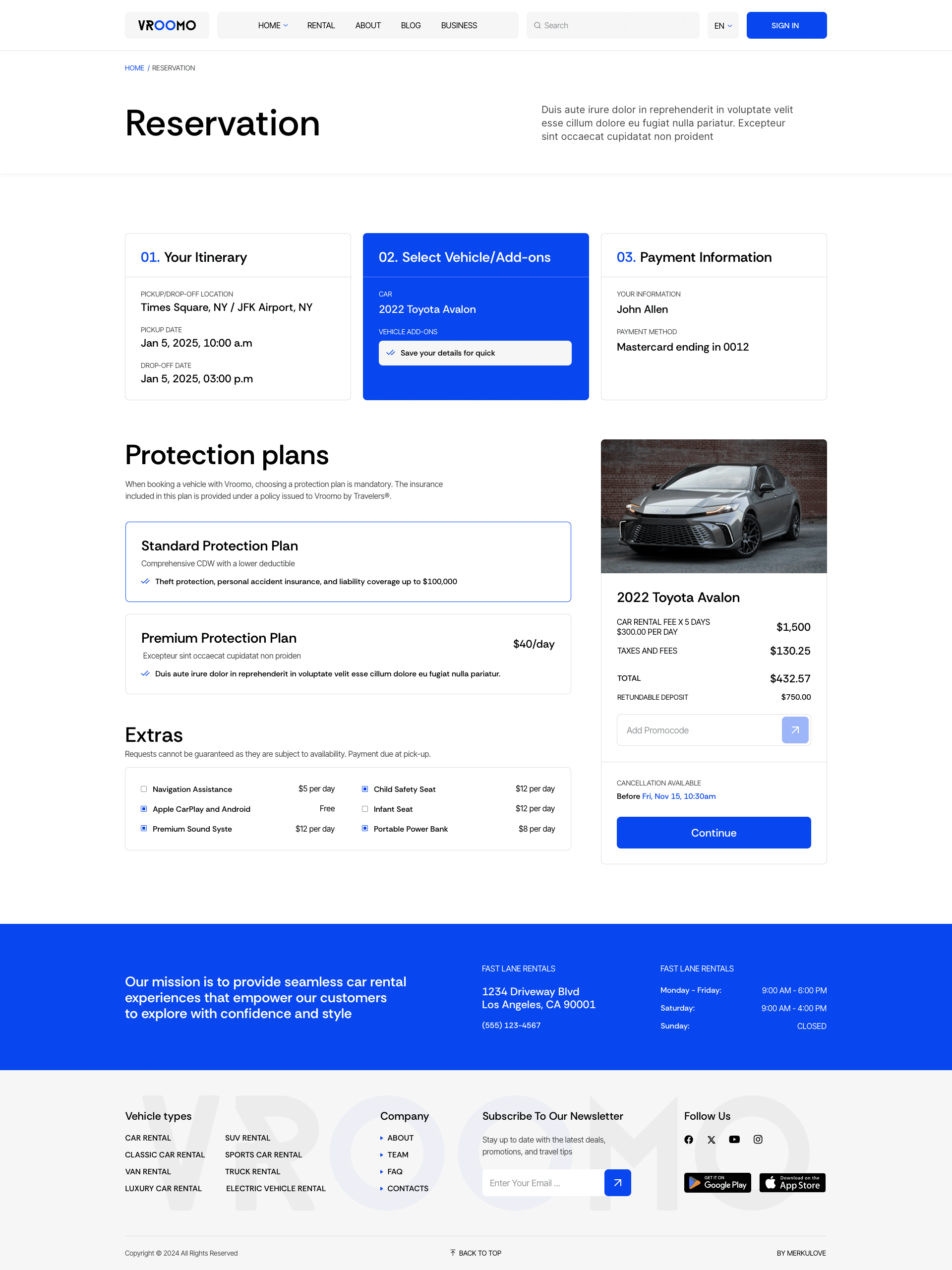 Vroomo – Car Rental Template for Sketch by merkulove | ThemeForest