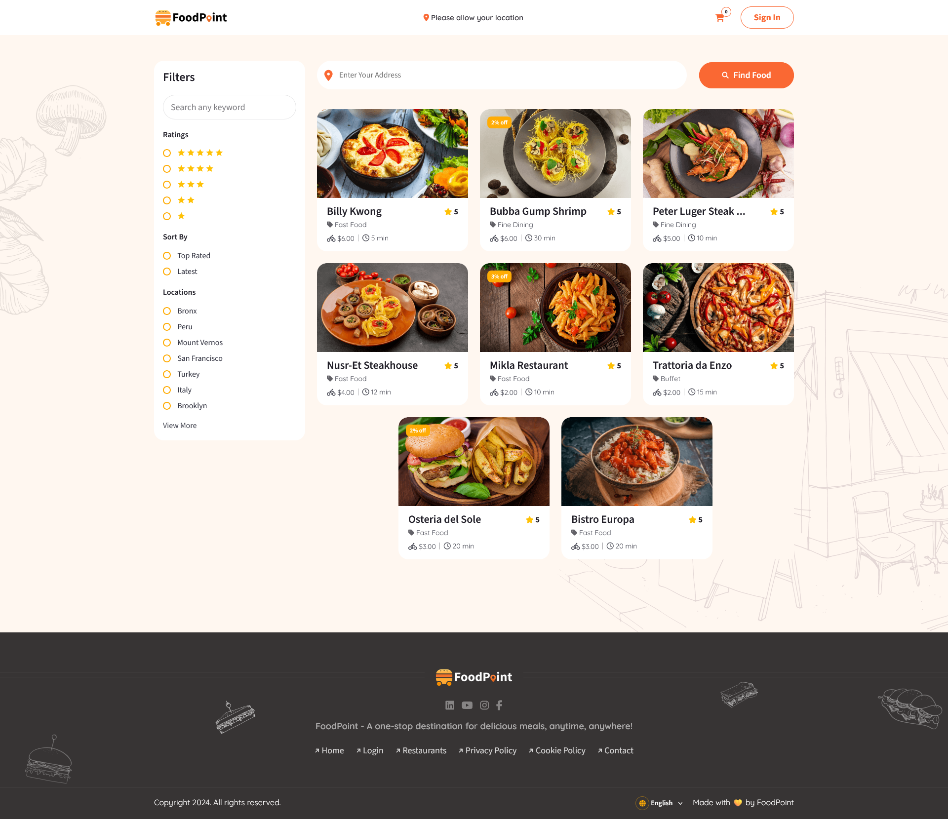 FoodPoint - Multi-restaurant Food Ordering Platform by wStacks | CodeCanyon