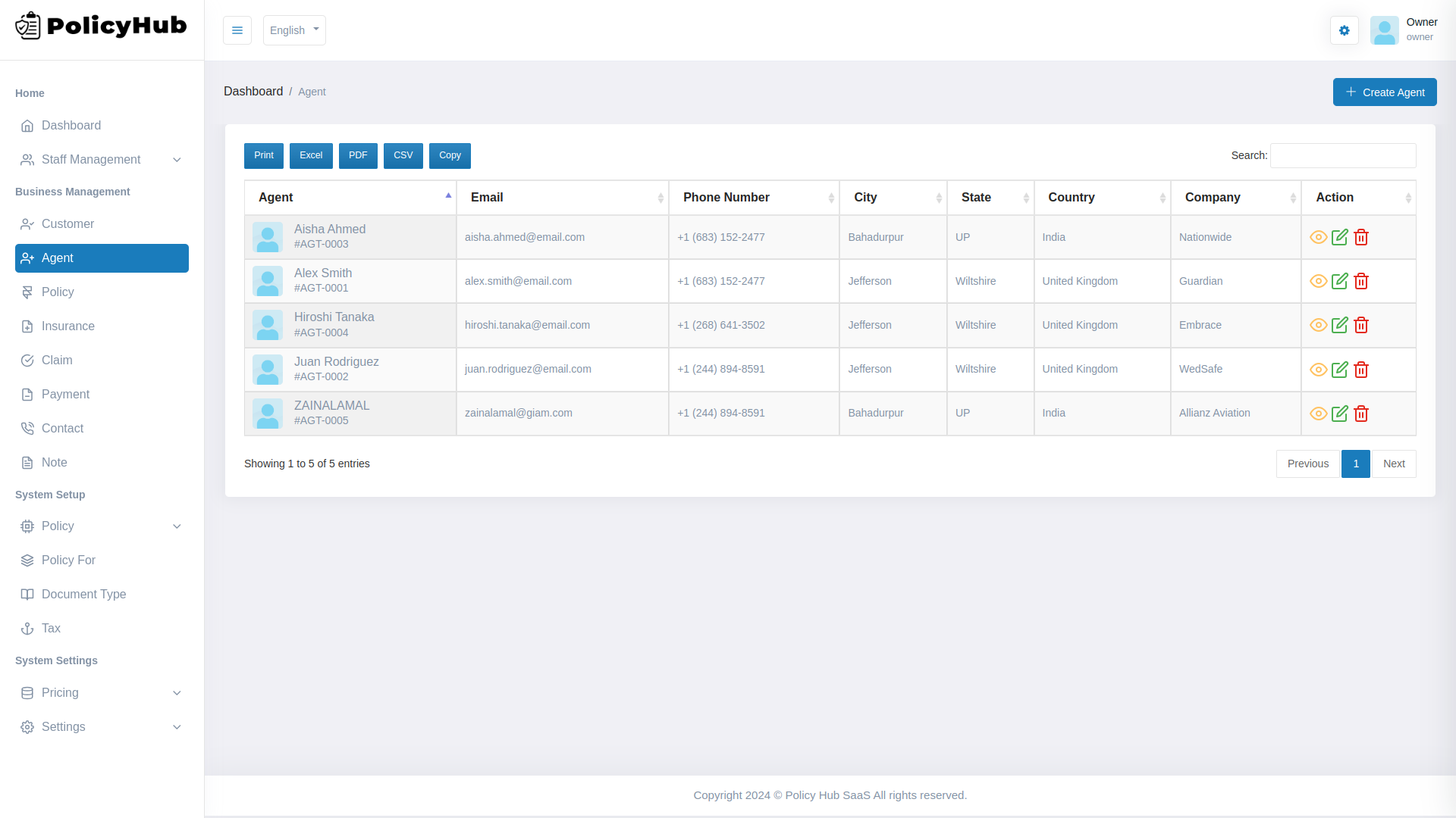 PolicyHub SaaS - Insurance Management Software by smartwebinfotech