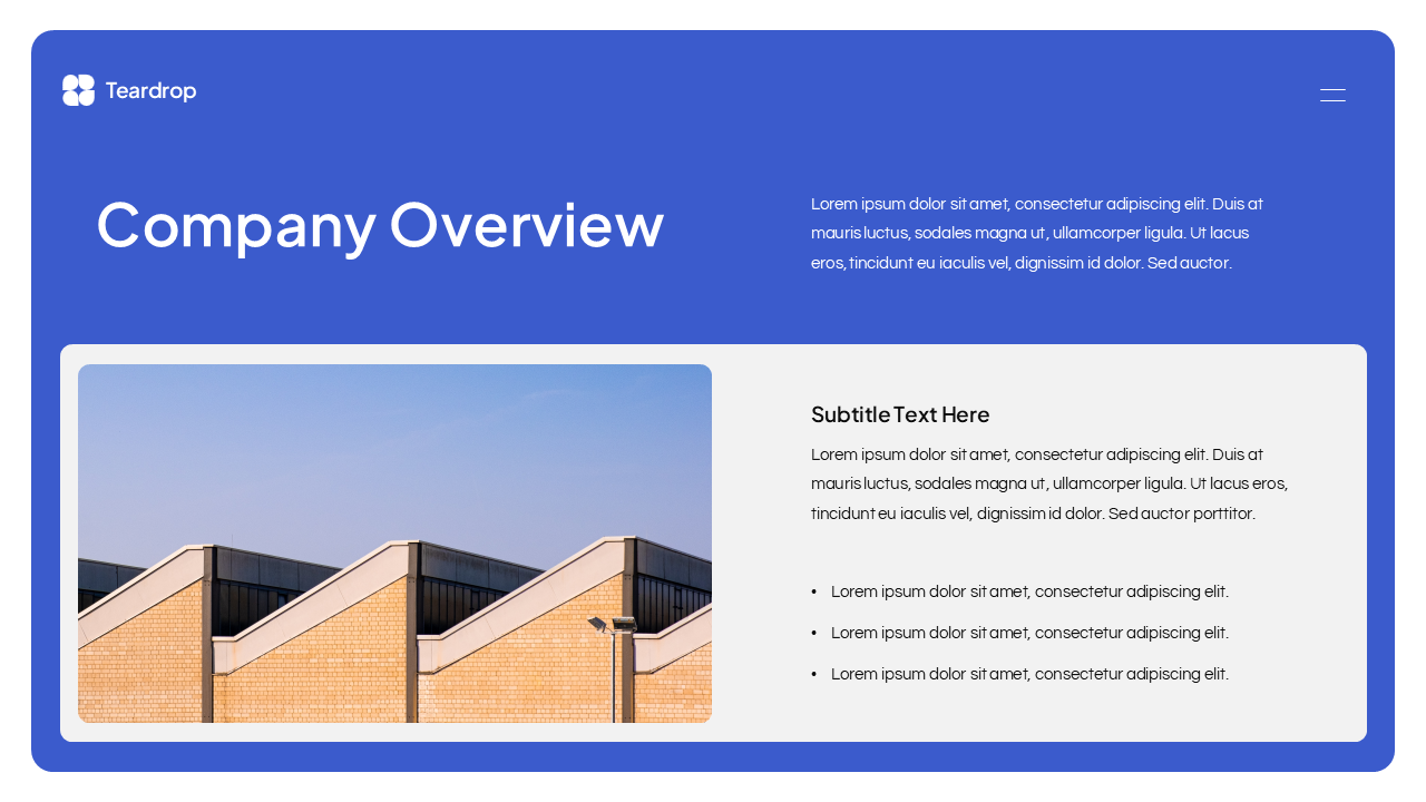 Teardrop - Business Powerpoint Presentation, Presentation Templates