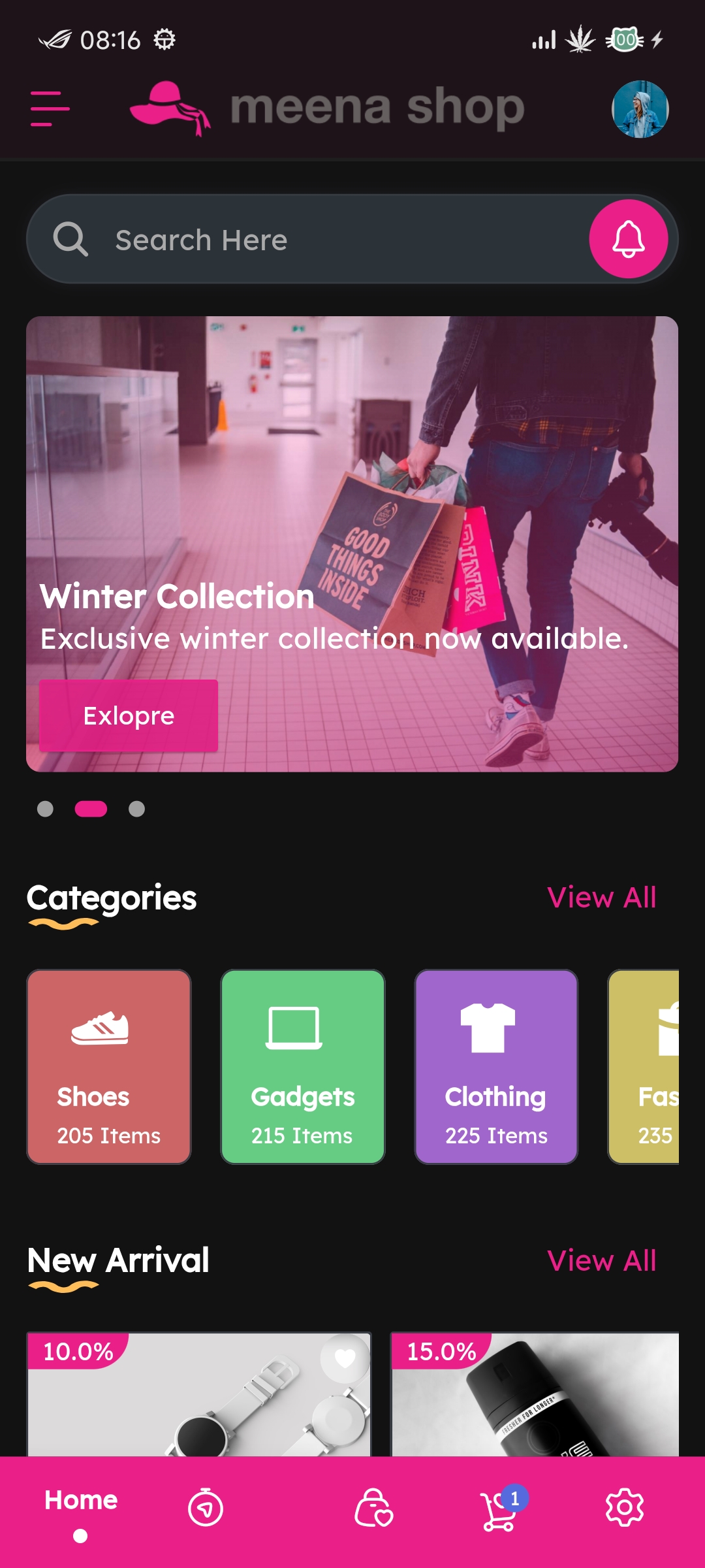 Meena Shop App UI – Modern & Stylish Fashion and Shopping App Template by orkitt