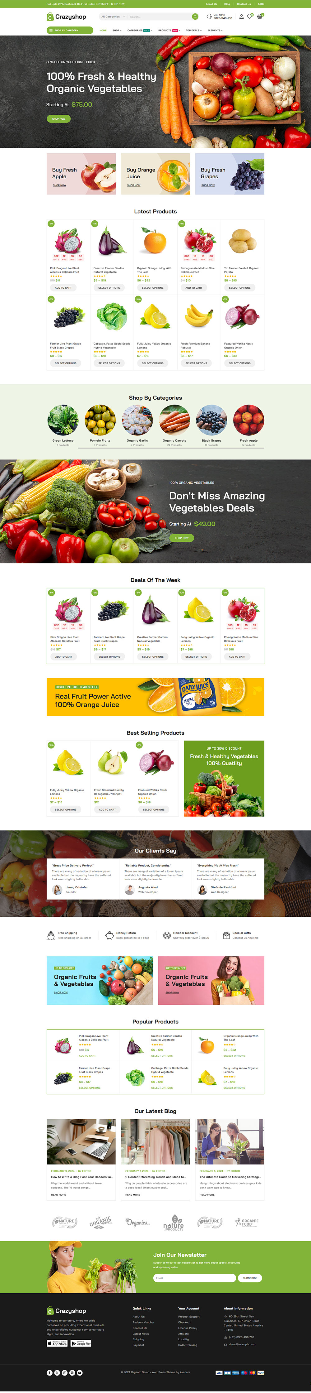 Crazyshop - Multipurpose Elementor WordPress WooCommerce Theme by codezeel
