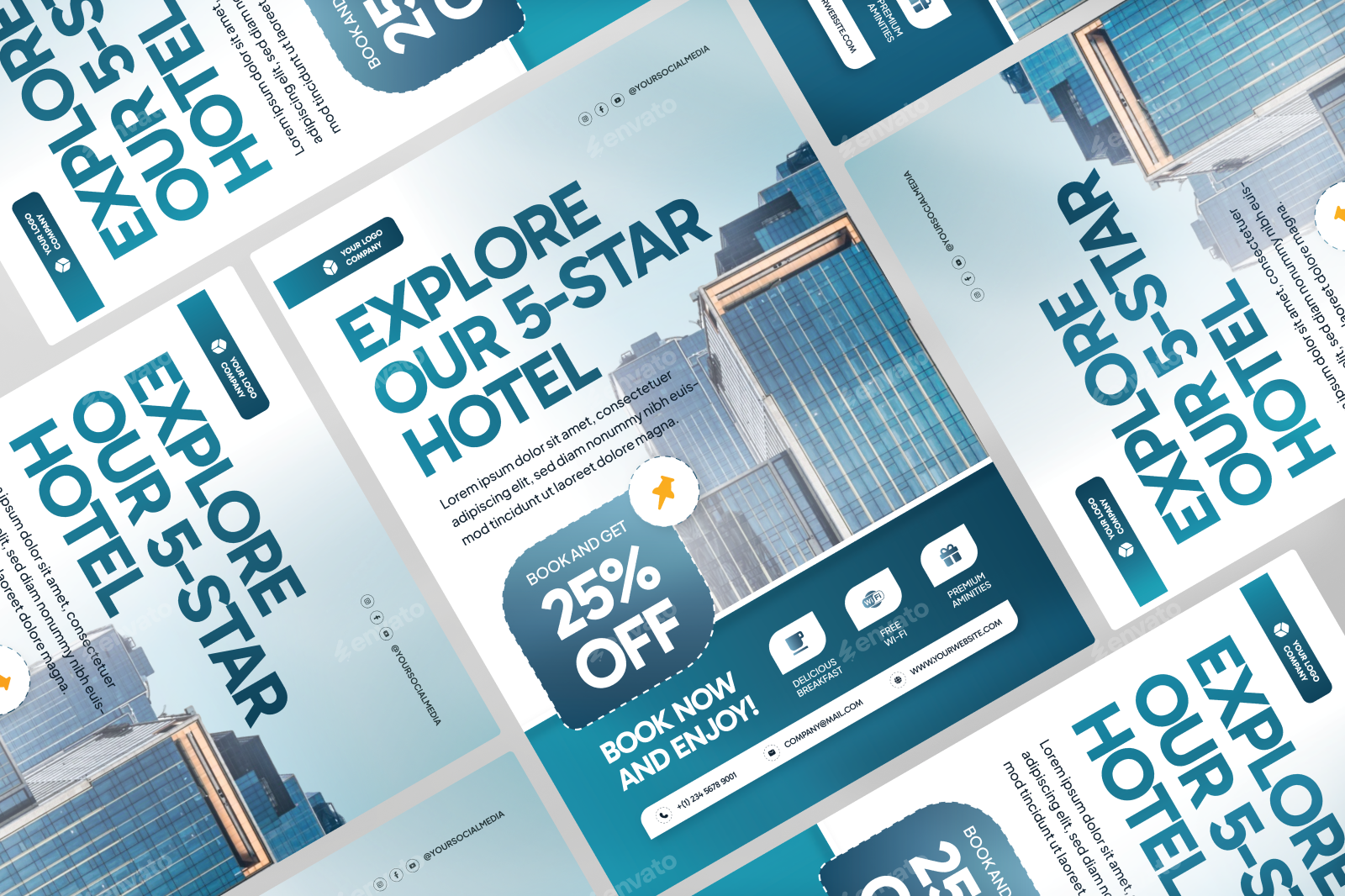 Hotel Luxury Promotion Flyer, Print Templates | GraphicRiver