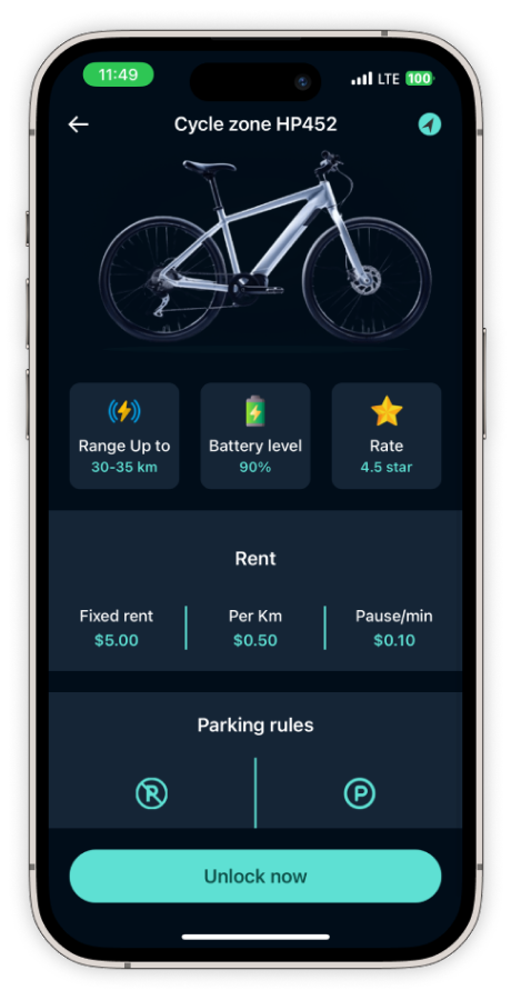 Bicycle Rental App Template in iOS Swift | CycleZone | Multi Language ...