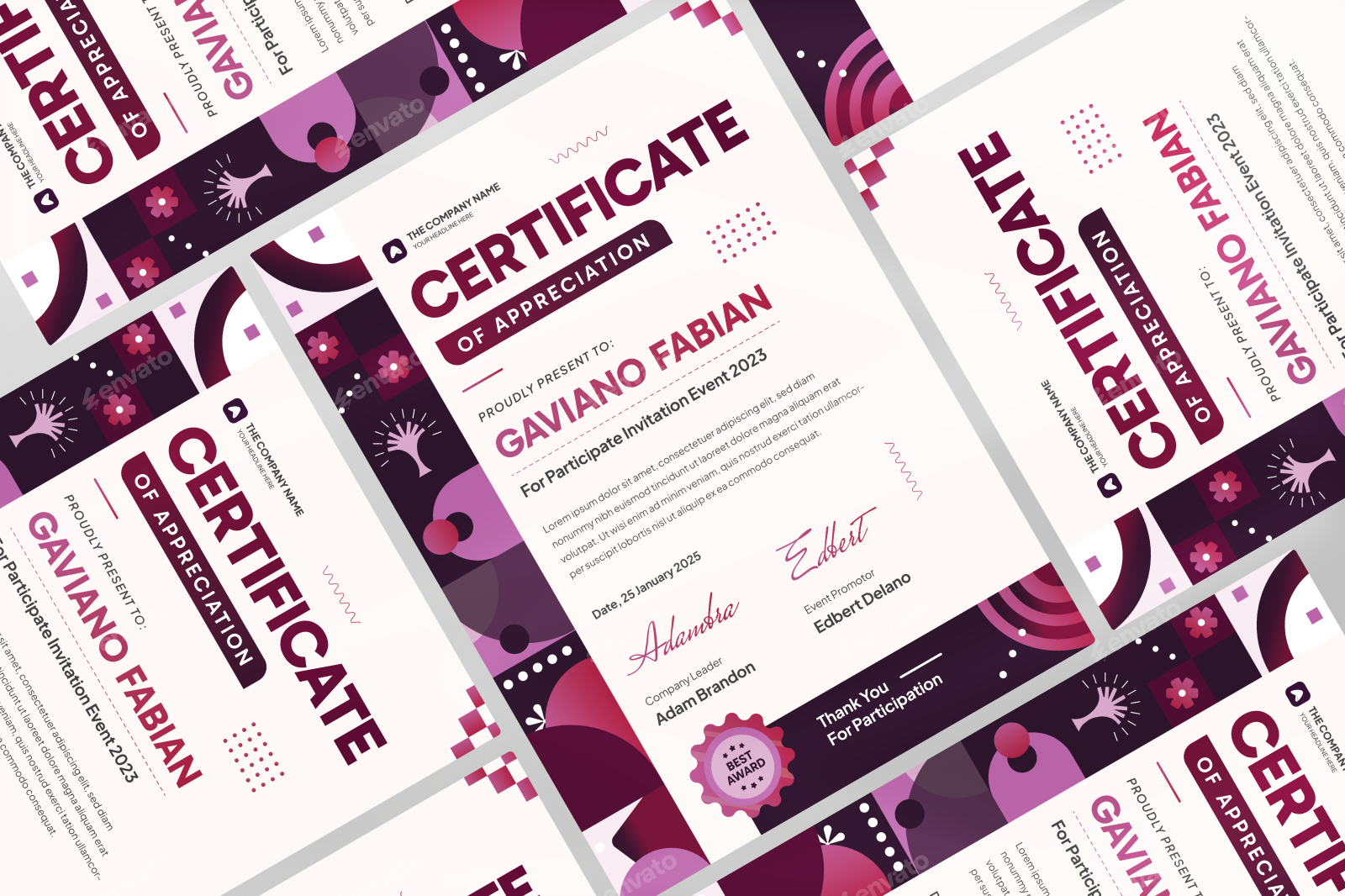Modern Colourful Certificate, Print Templates | GraphicRiver