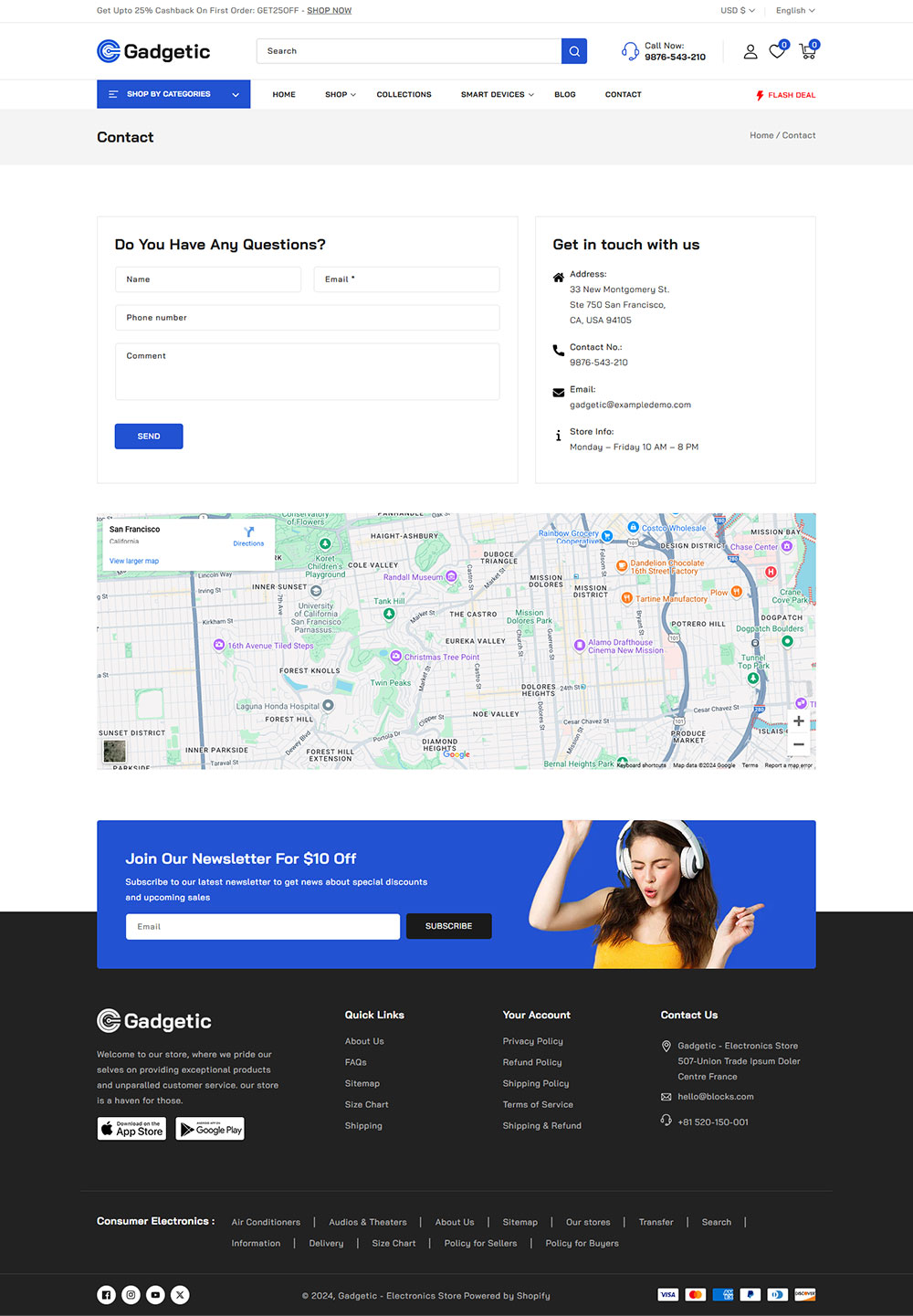 Gadgetic - Electronics & Smart Gadgets Store Shopify 2.0 Responsive Theme by codezeel