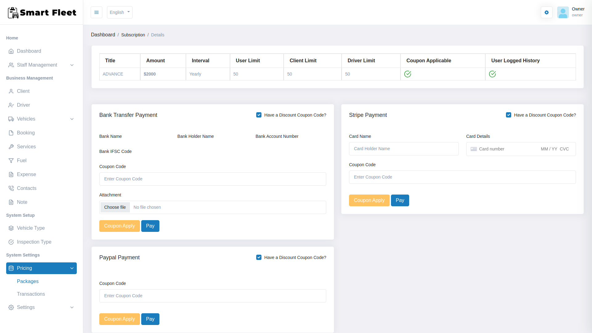 Smart Fleet SaaS - Vehicle Tracking System by smartwebinfotech | CodeCanyon