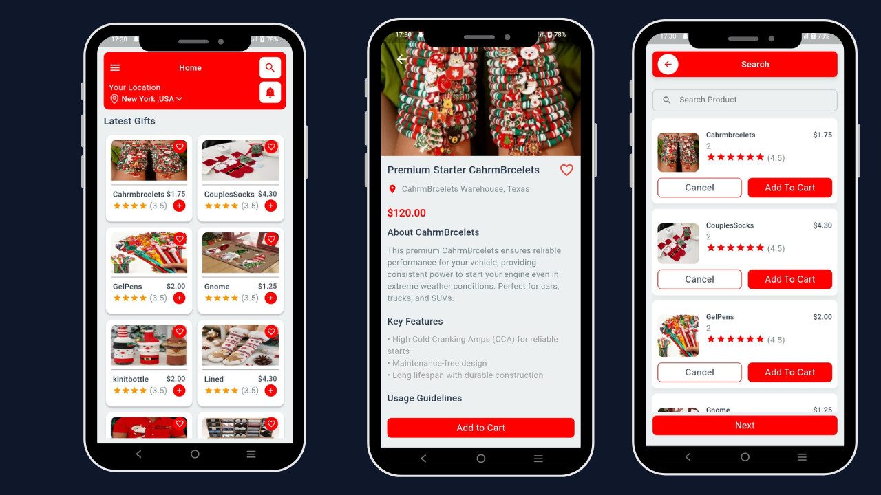 Flutter eCommerce UI Kit - Flutter Christmas Store App - Christmas Gift ...
