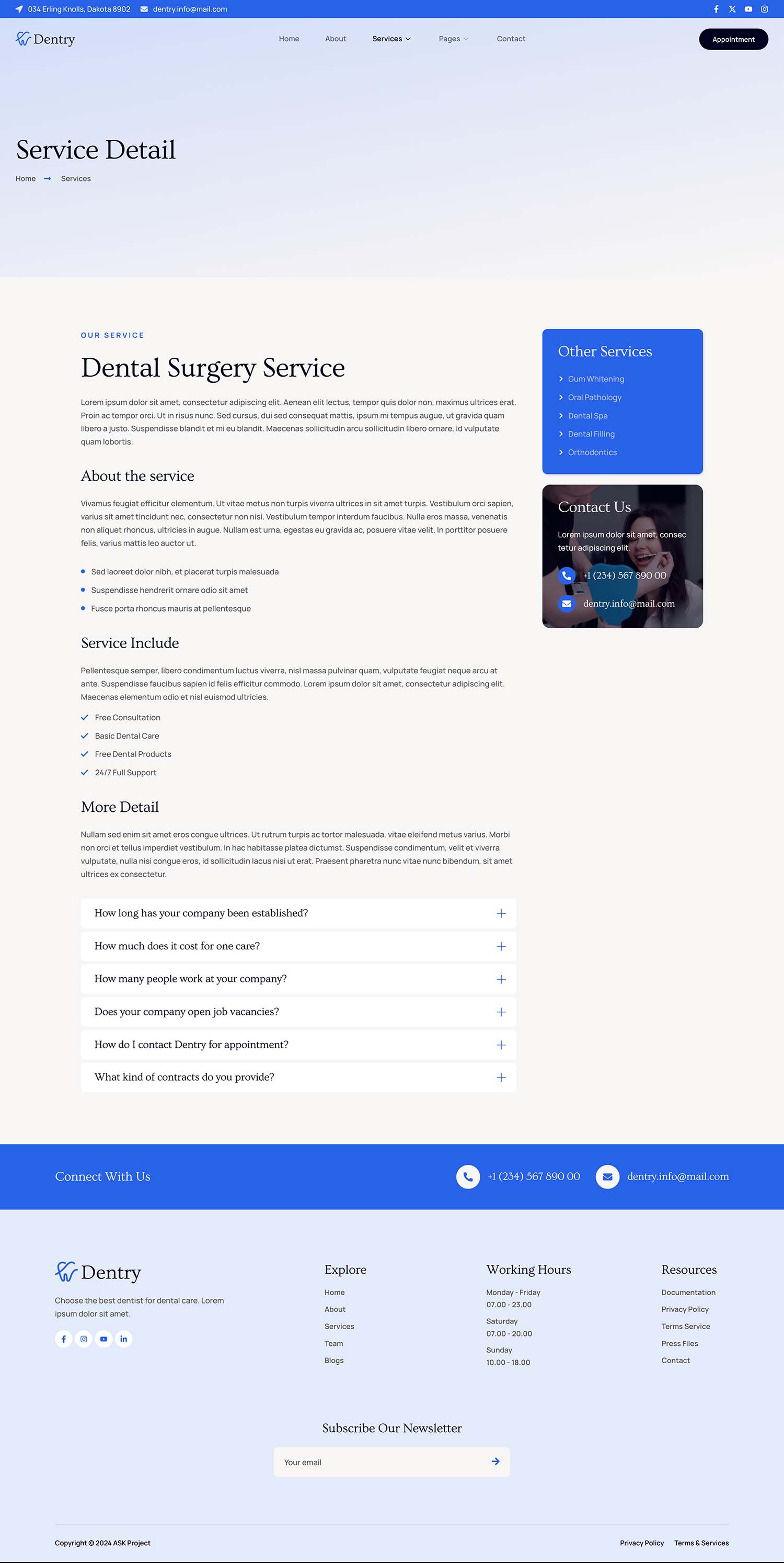 Dentry - Dentist & Dental Care Elementor Template Kit by askproject