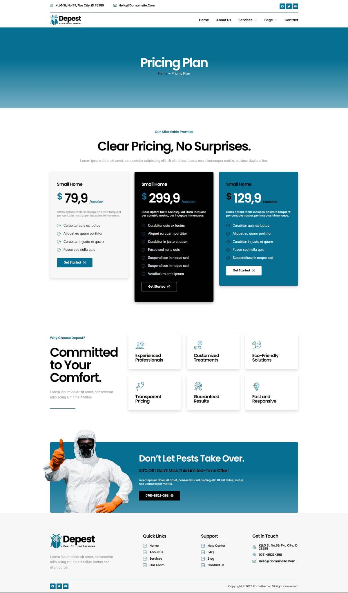 Depest - Pest Control Services Elementor Template Kit by Rometheme