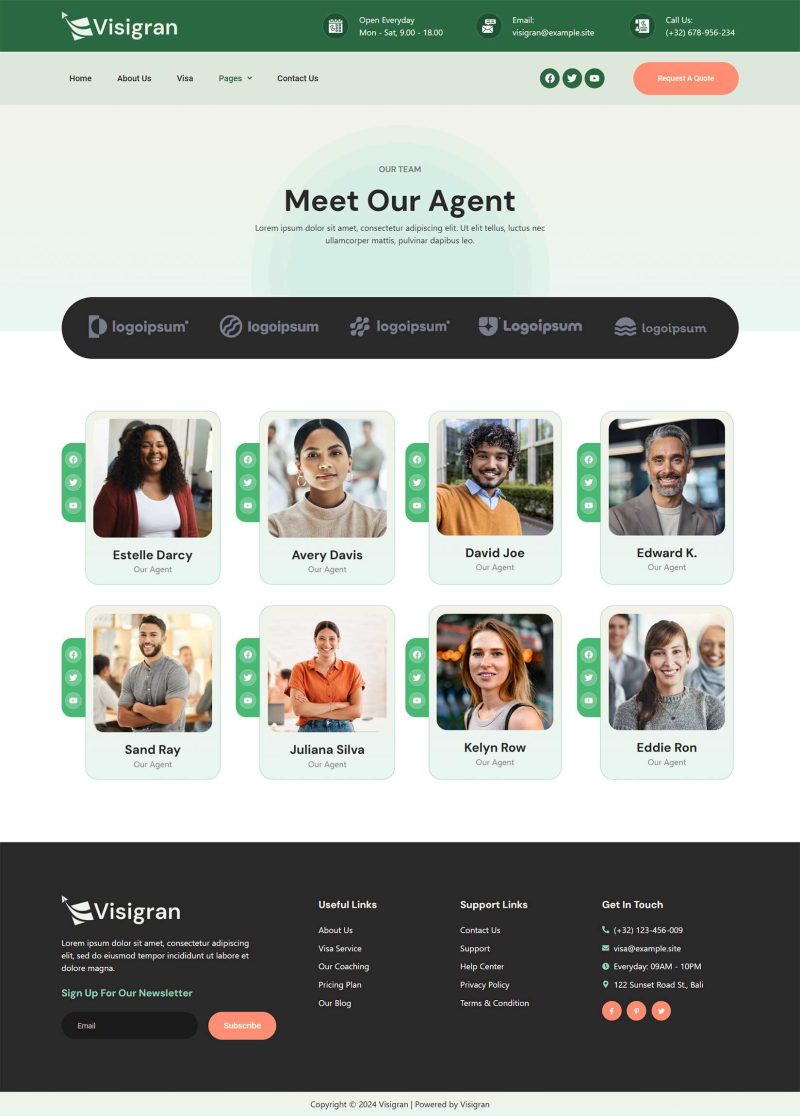 Visigran - Immigration & Visa Consulting Elementor Template Kit by Kitpro