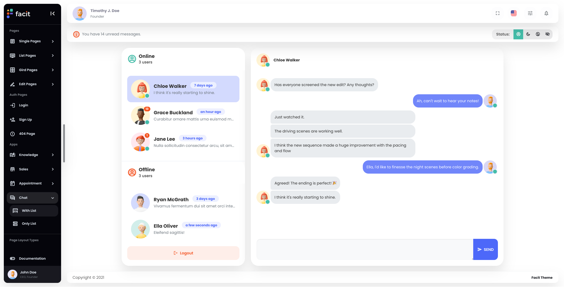 Facit React | React Admin Template (Create React App, Vite or NextJs) [React TS] by omtankestudio
