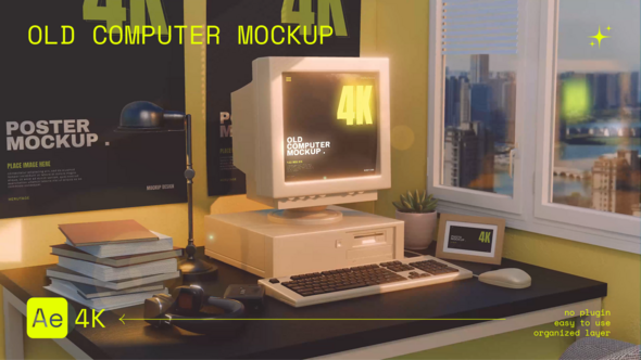 Old Computer Mockup, After Effects Project Files | VideoHive