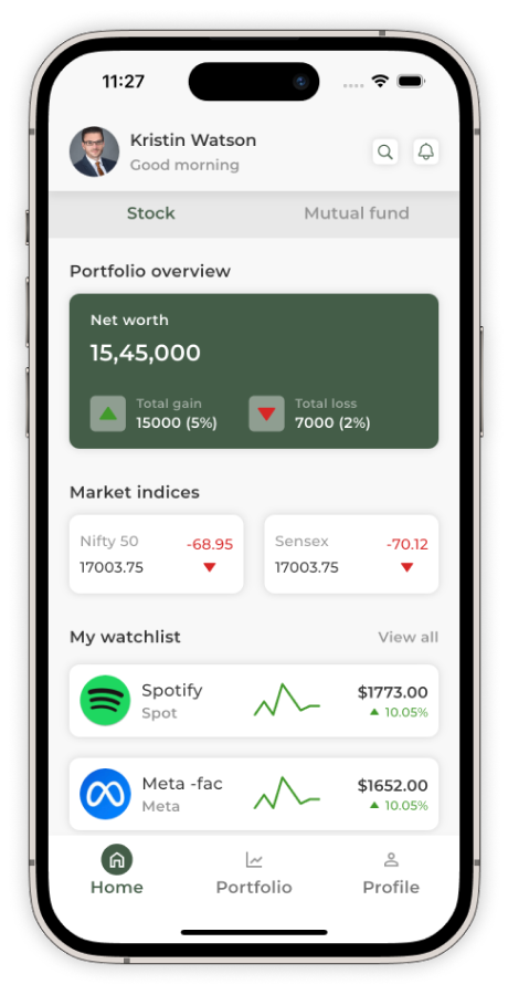 Stock & Mutual Fund Investment App Template in Flutter | Smart Invest ...