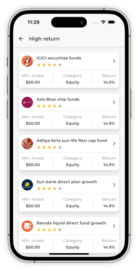 Stock & Mutual Fund Investment App Template in Flutter | Smart Invest ...