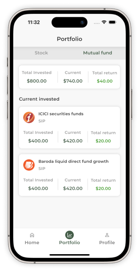 Stock & Mutual Fund Investment App Template in Flutter | Smart Invest ...