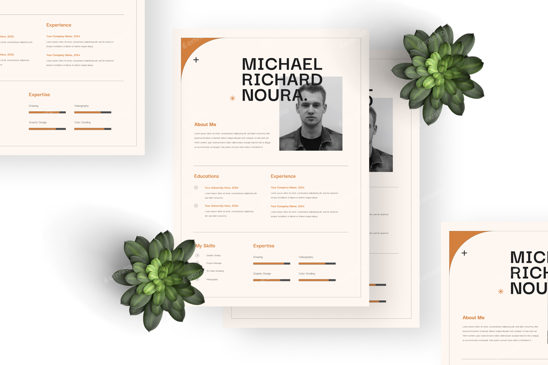 Brown Minimalist - Resume, Print Templates | GraphicRiver