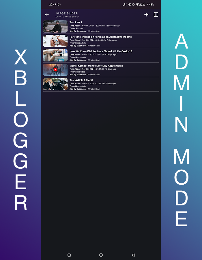 XBlogger v1.0 - Comprehensive News App with Article & Video Features by mgabitstudio