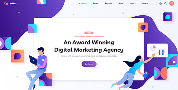 Reuss - SEO Marketing Agency WordPress Theme by WebGeniusLab | ThemeForest