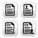 CV - Curriculum Vitae, Resume Vector Buttons Set, Vectors | GraphicRiver