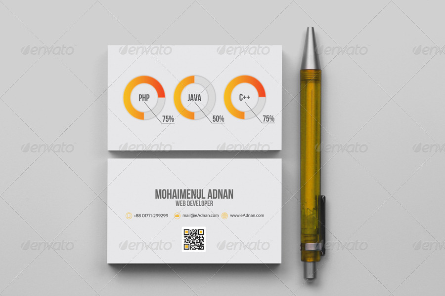 Infographic Business Card, Print Templates | GraphicRiver