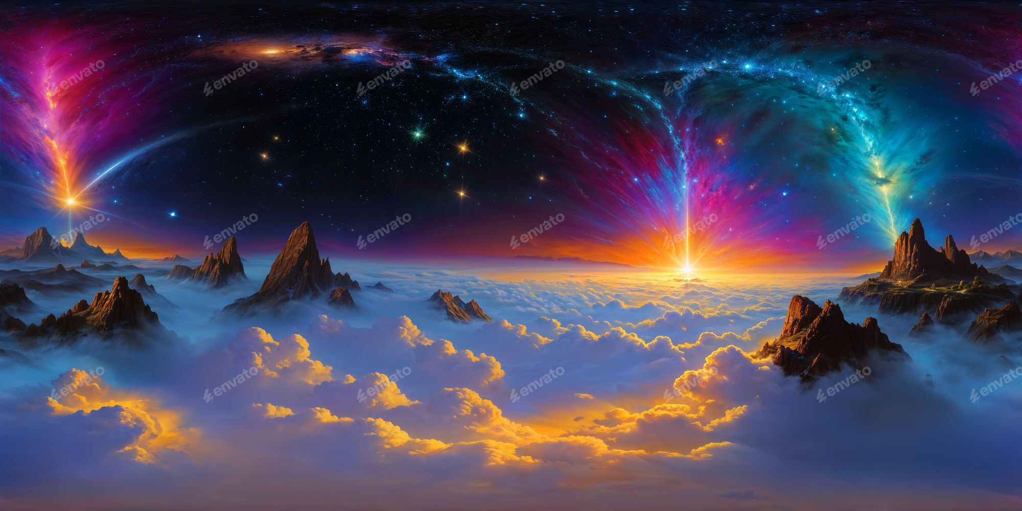 8K HDR Asteroid Field in Cosmic Space Background by mount0000 | 3DOcean