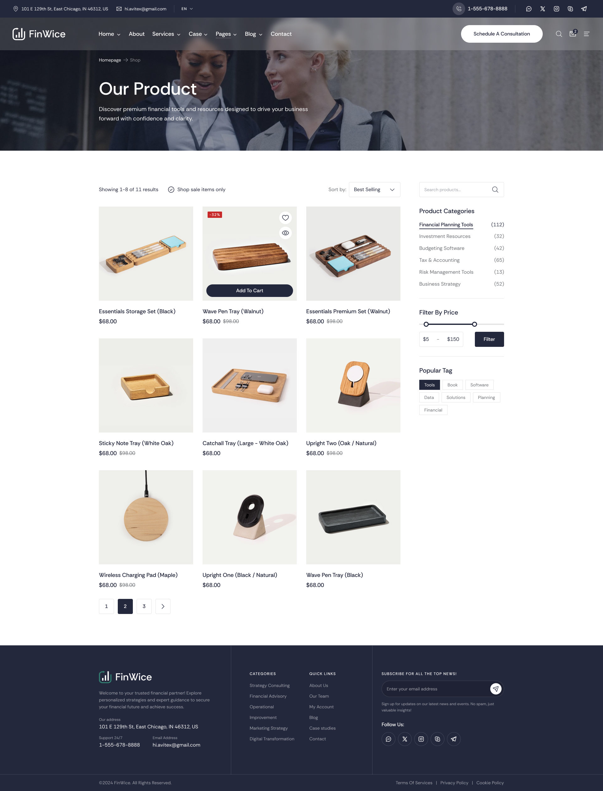 FinWice - Business & Finance Consulting Figma Template by Avitex ...