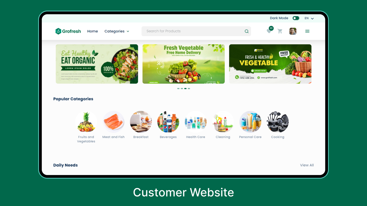 GroFresh - (Grocery, Pharmacy, eCommerce, Store) App and Web with ...