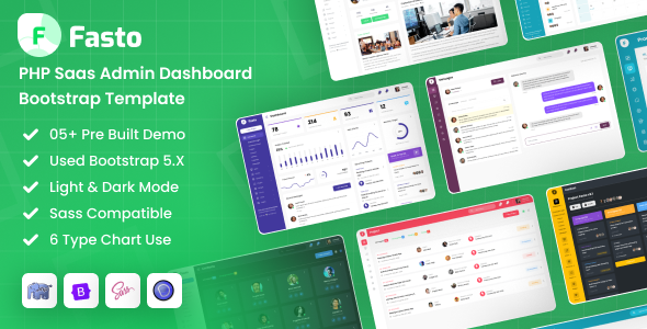 Fasto - PHP Saas Admin Dashboard Bootstrap Template by DexignZone | ThemeForest