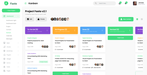 Fasto - PHP Saas Admin Dashboard Bootstrap Template by DexignZone | ThemeForest