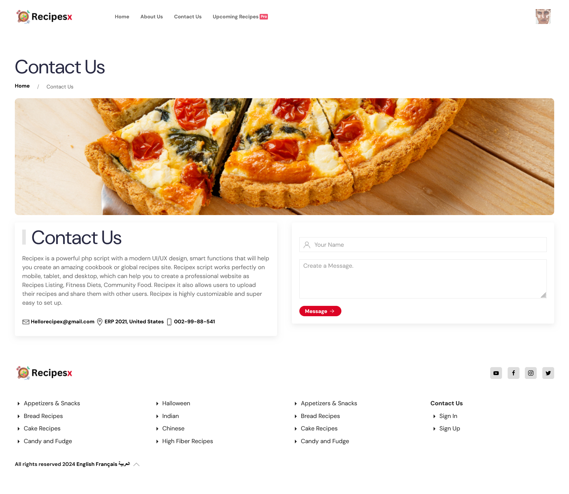 recipex - food and recipe blogs script Template by Gorella | CodeCanyon