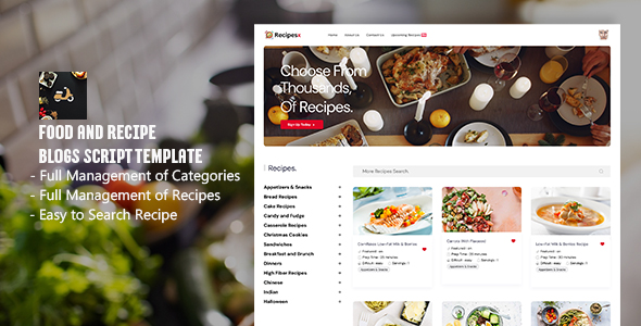 recipex - food and recipe blogs script Template by Gorella | CodeCanyon