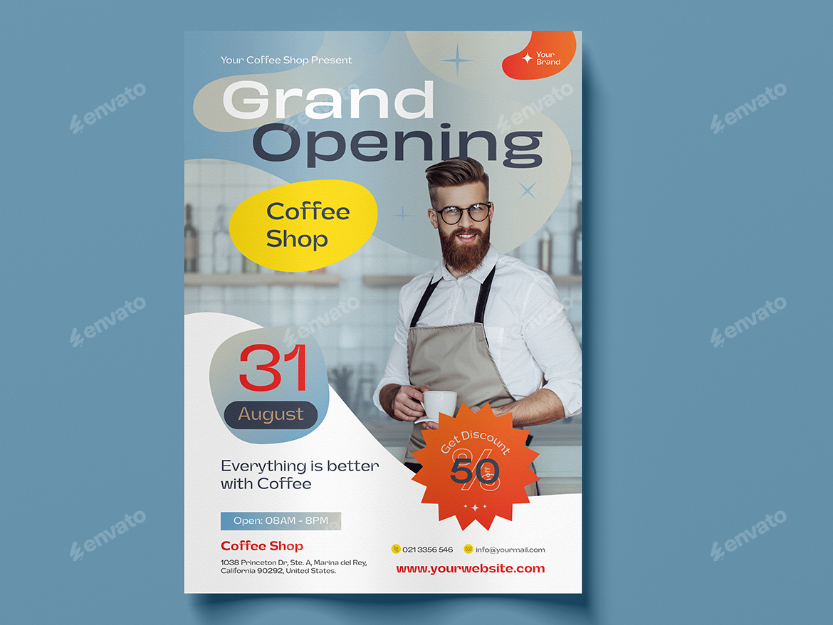 Grand Opening Coffee Shop 05, Print Templates | GraphicRiver