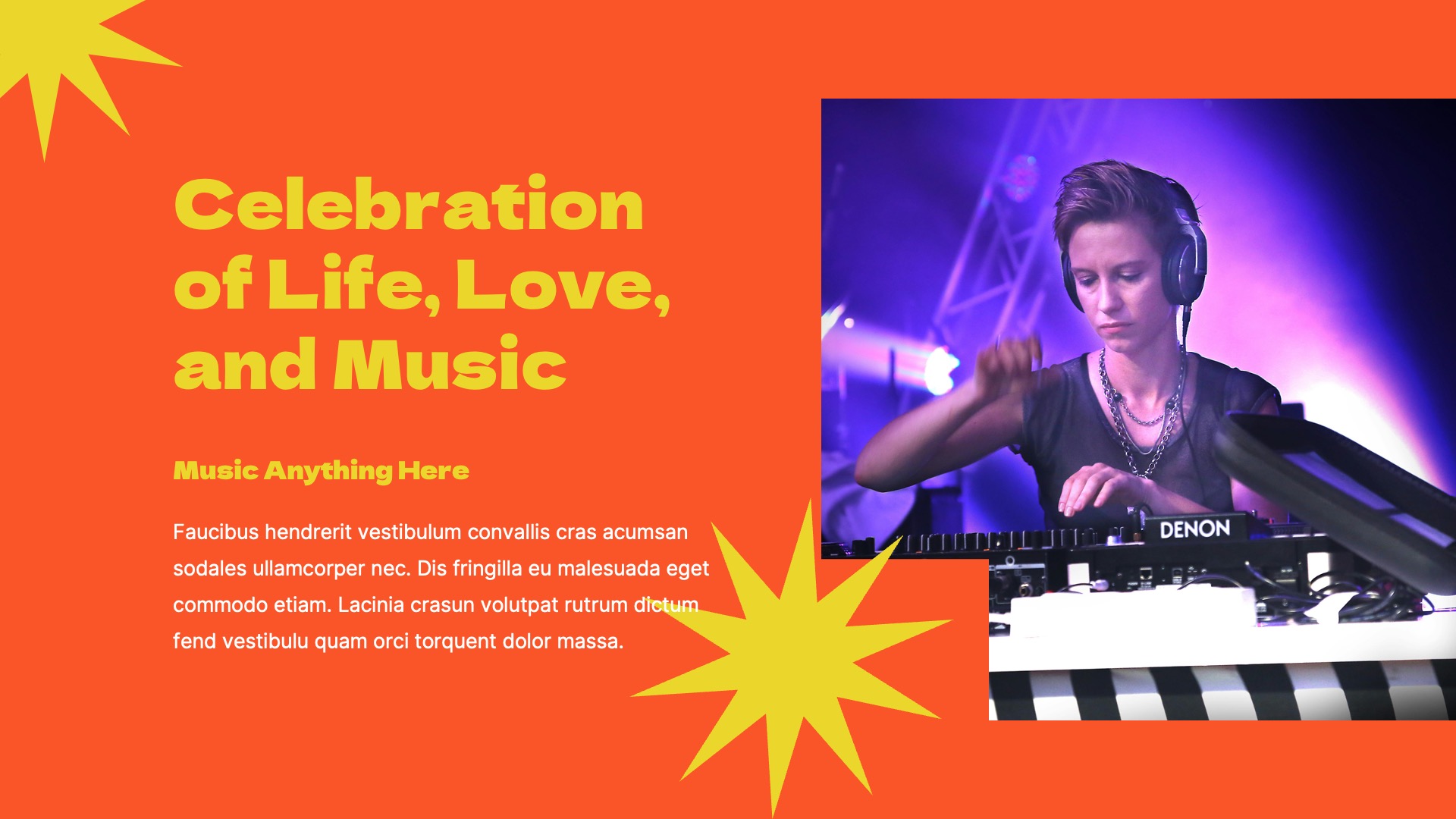 Festival Music Google Slides Template, Presentation Templates ...