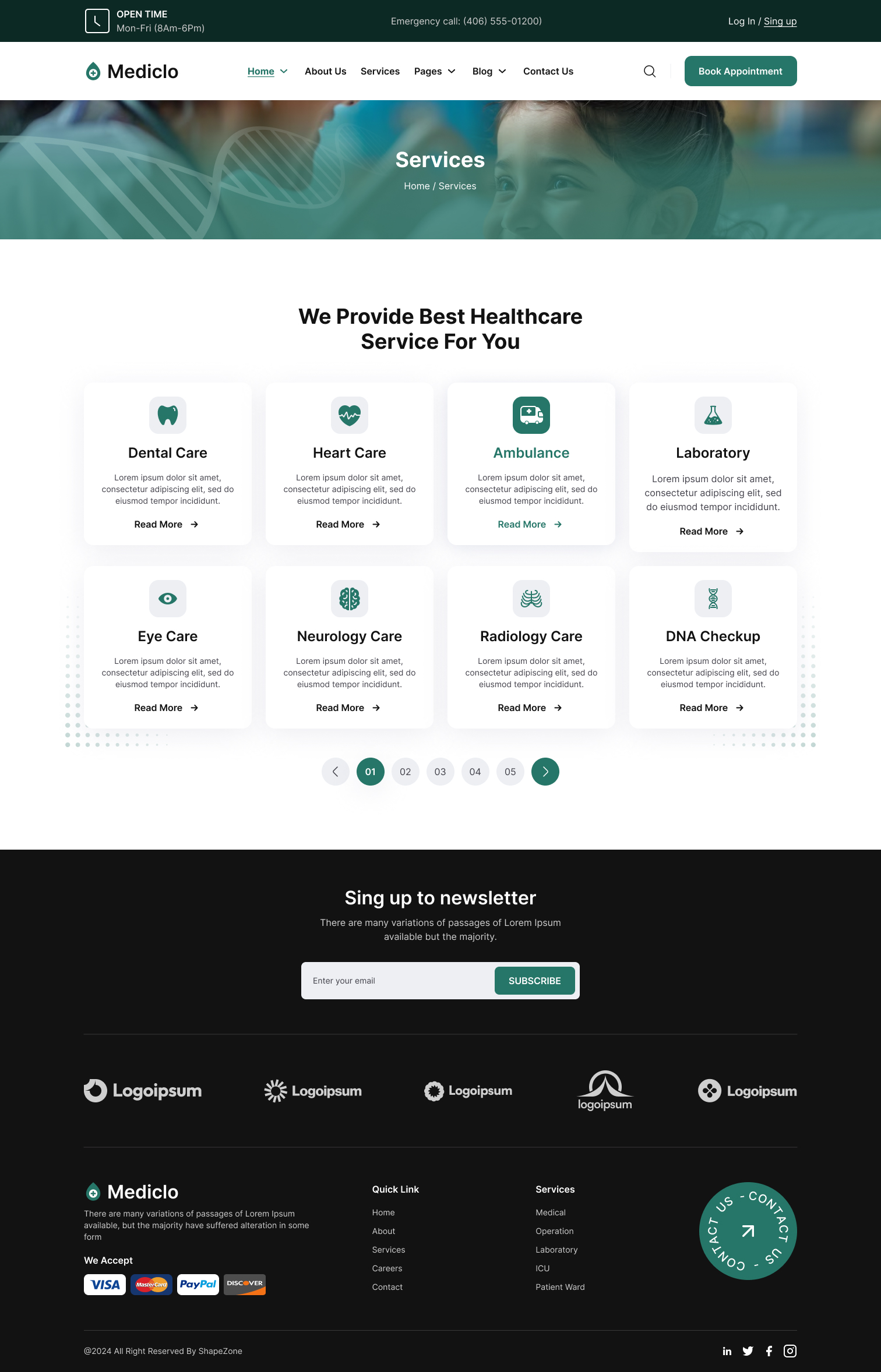 Mediclo - Health & Medical Figma Template by Zodevs | ThemeForest