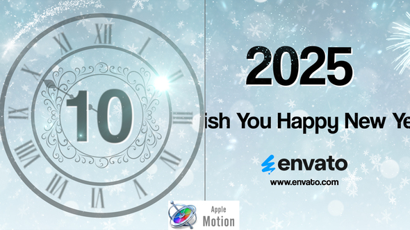 New Year Countdown 2025 - Apple Motion, Apple Motion Templates | VideoHive