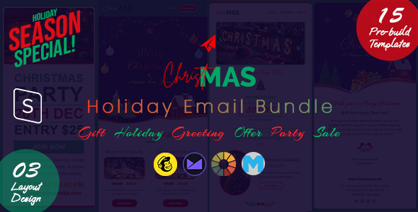 ChristMAS - Responsive Email Templates for Christmas and New Year ...
