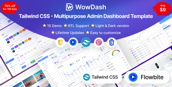 WowDash – Tailwind CSS - Admin Dashboard Template Multipurpose by wowtheme7