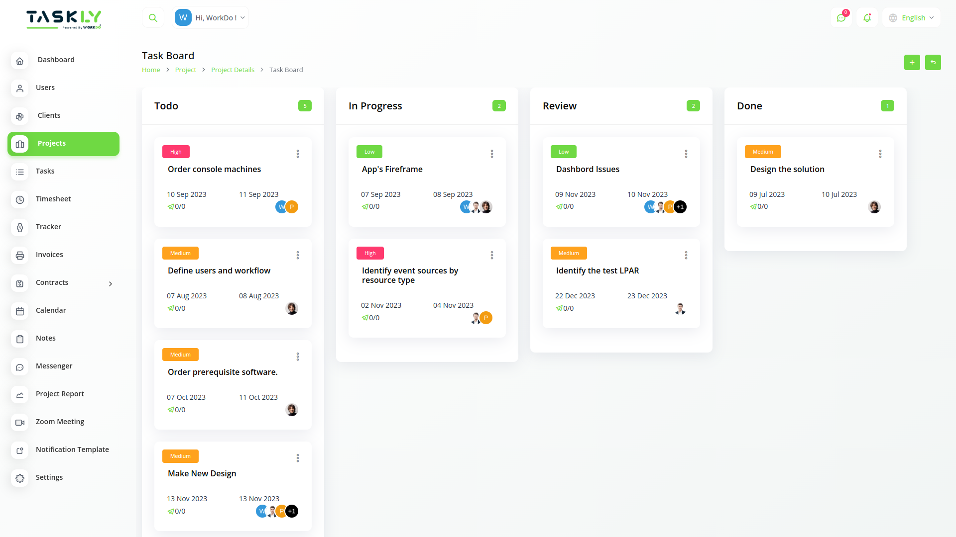 TASKLY – Project Management Tool by WorkDo | CodeCanyon